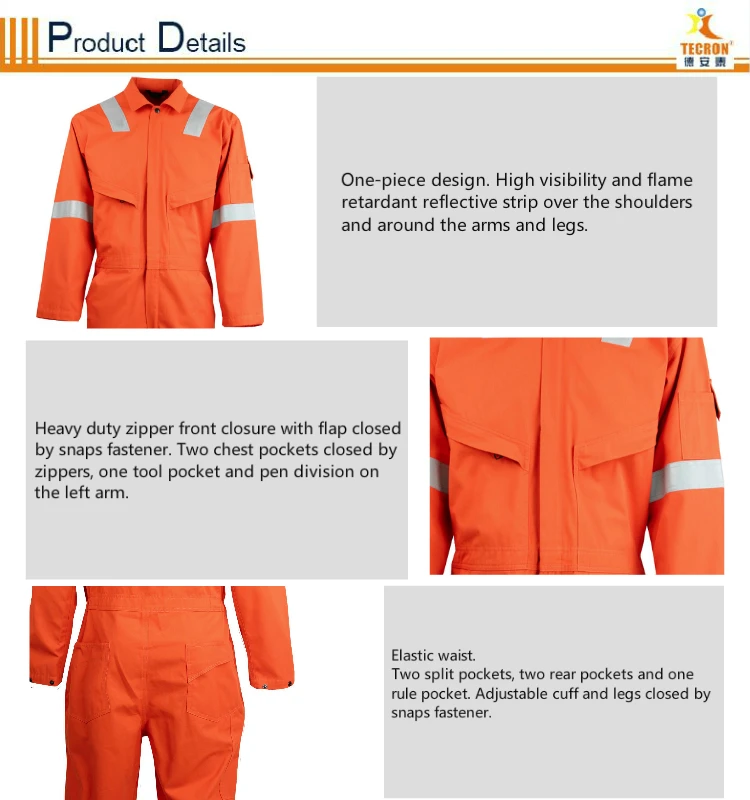 Nfpa 2112 Flame Retardant Cotton Coverall - Buy Fire Retardant Coverall ...