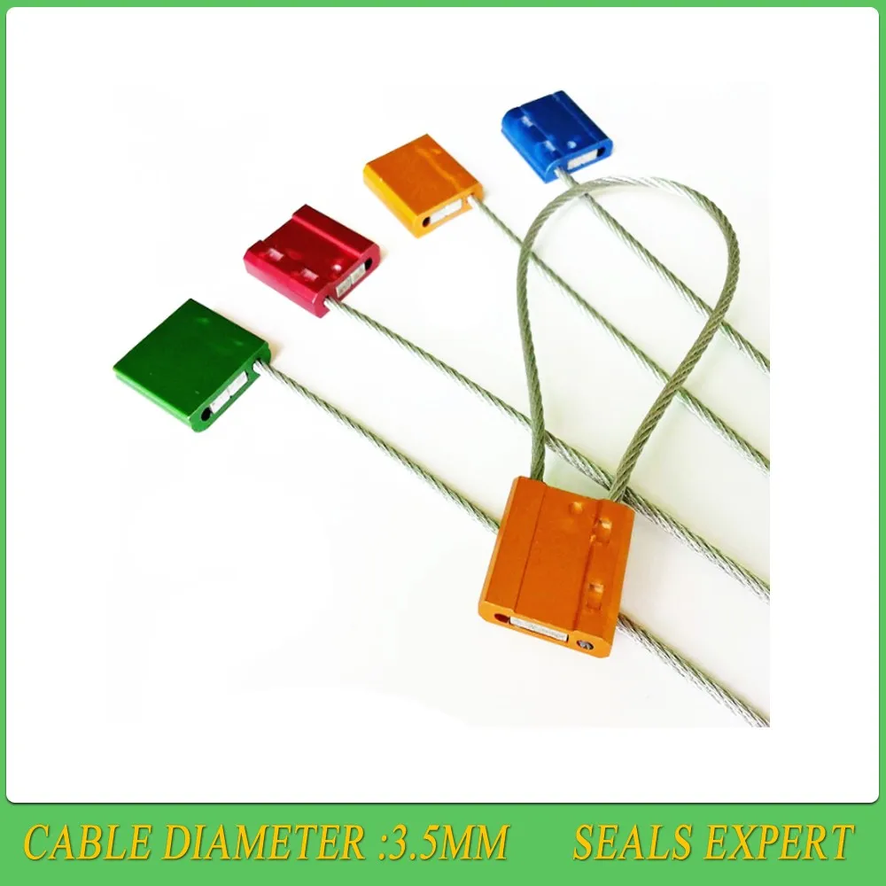 Self-locking Cable Security Wire Lead Seal Steel Aluminum Alloy 36*29 ...