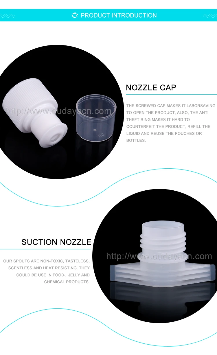 Hot Sale 22mm Push Pull Plastic Spout With Lid For Stand Up Water Bag ...