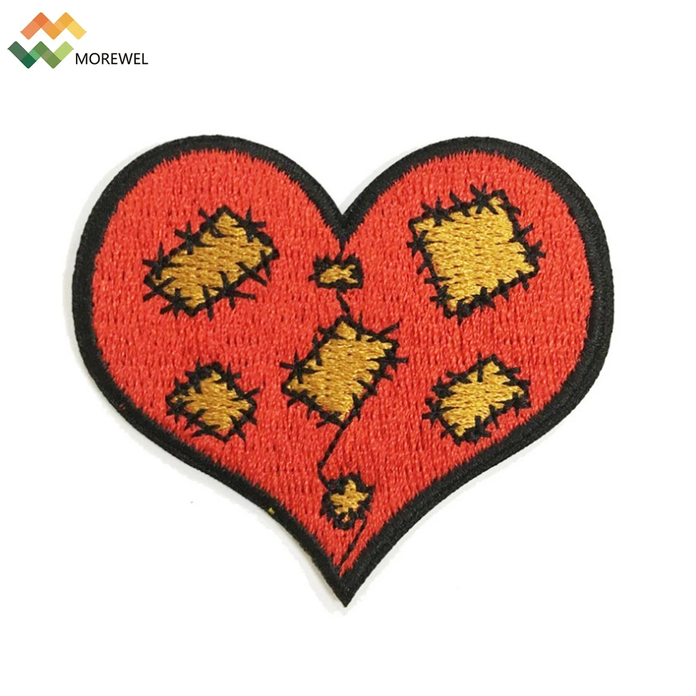Heart Shape Embroidery Patch For Jeans Decoration - Buy Broken Heart ...