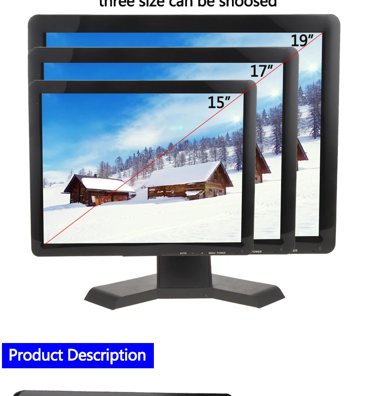 17 Inch Computer LCD Monitor BNC Monitor DTK-1788 for Business
