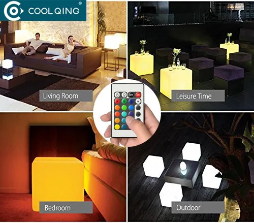 Small Square Stool Bar Chairs Lighting Cube Stool 25cm - Buy Led Bar ...