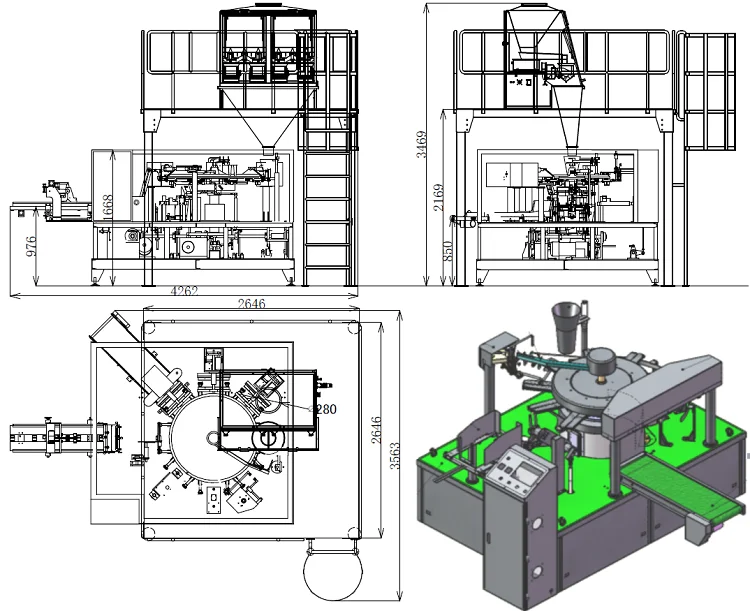 Automatic Production Line Of Bag Filling Packing Machine - Buy Bag ...