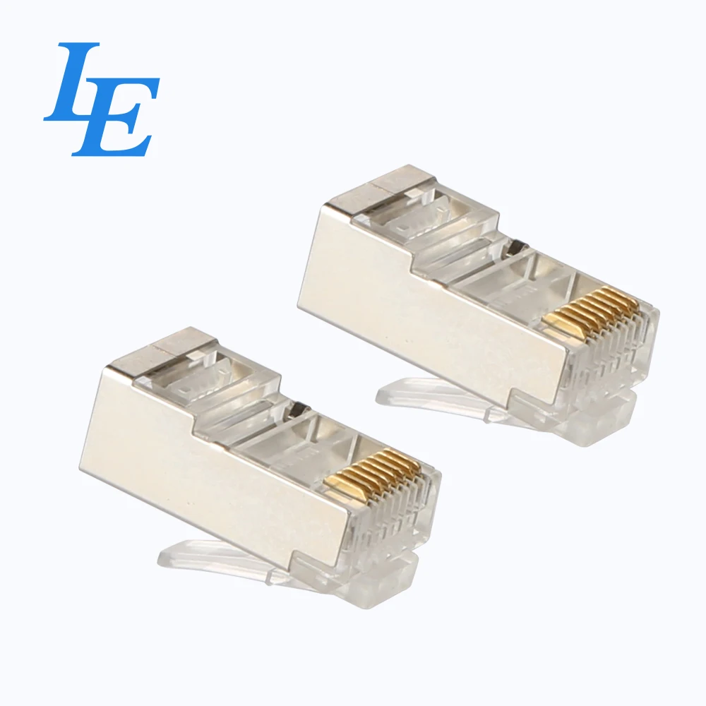 Ethernet Rj45 Pass Through Modular Plug Connector Cat5e Cat6 Ez Rj45 ...