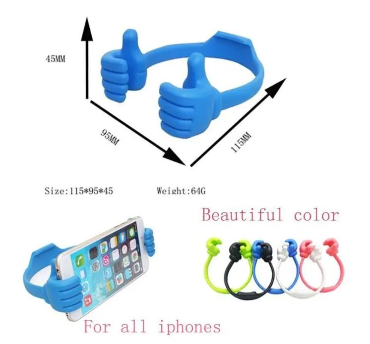 Hand Shaped Phone Holder Colorful Cell Phone Stand Flexible Smart Phone ...
