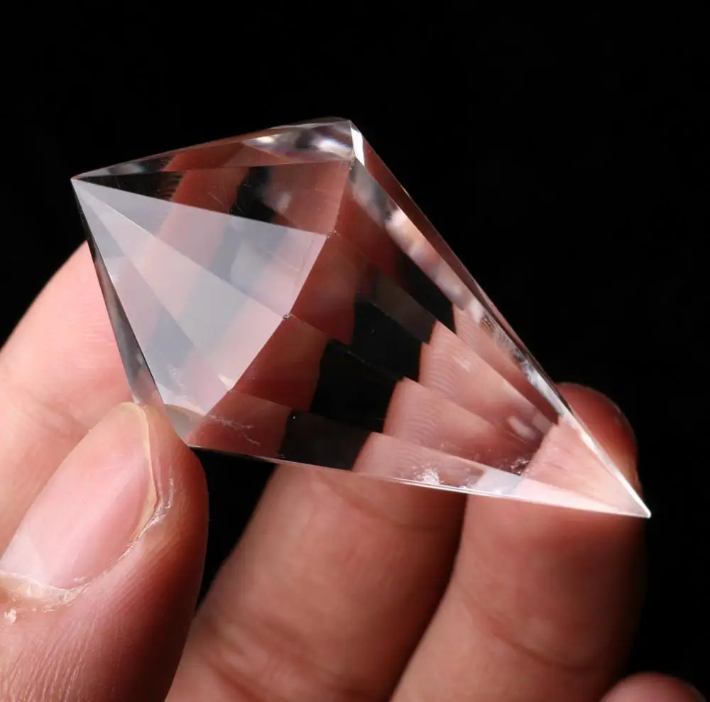 12 Sided Natural Clear Vogel Style Quartz Crystal Cut Double Terminated ...