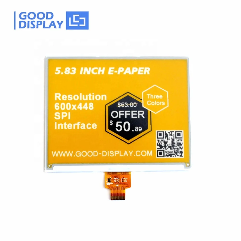 Color 7.5 Inch 7 Inch Big Epd Spi Interface E Ink Display 800x480 - Buy ...