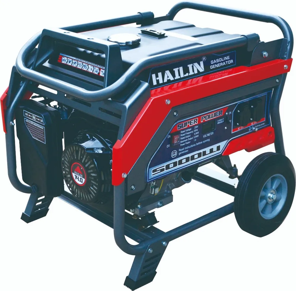 Hailin 5kw Single Phase Electric Power Bulk Gasoline Generators For ...