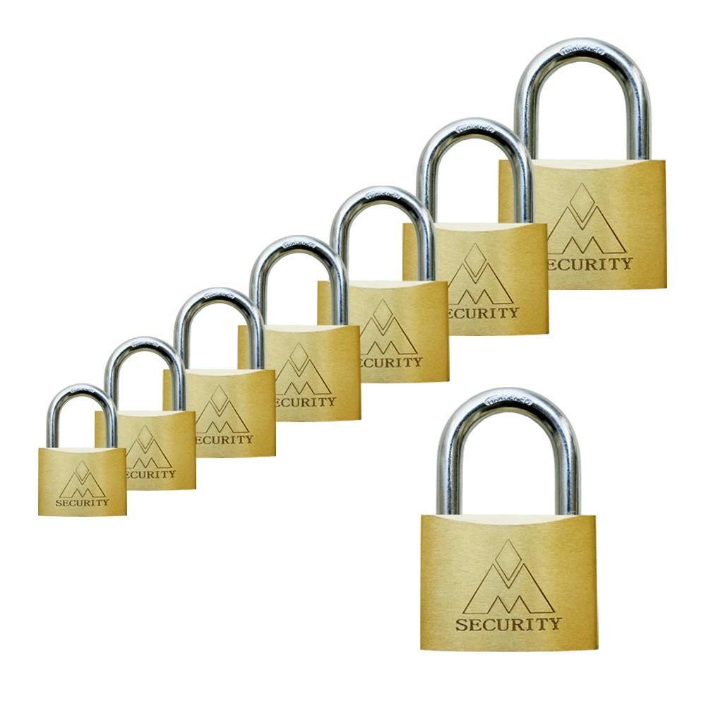 Heavy Duty Security Solid Brass Padlock Locks With Master Brass Key For ...