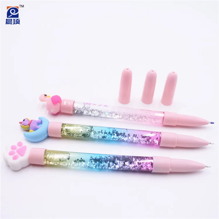 Popular Shining Fairy Crystal Magic Ball Pen With Silicone Doll Top ...