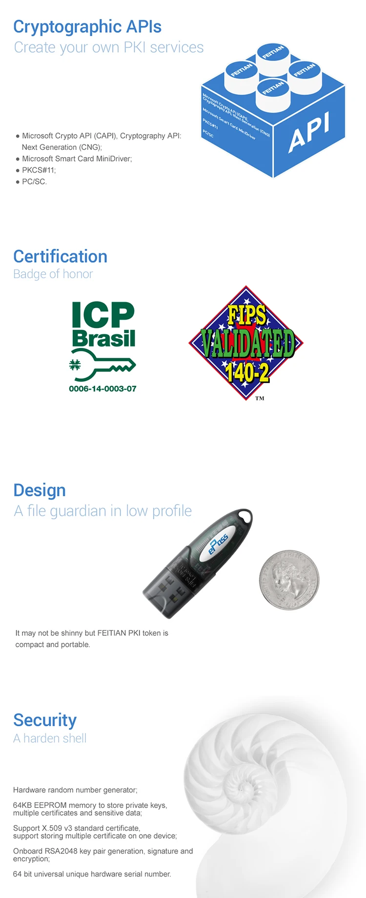 PKI Identification USB Token EPass2003 - Secure Hardware Encrypted USB ...