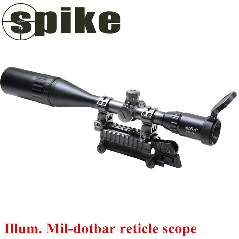 Spike Rifle Scopes For Hunting 6-24x50mm Aoe Blue &green &red Crosshair ...
