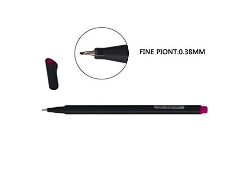 The Fineliner Color Pen Set 0.38mm Fine Line Colored Drawing Pen 10 ...