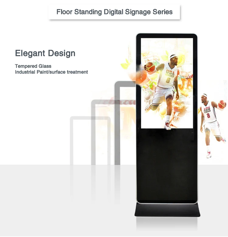 55 Inch Freestanding Slimline Android Tft Free Standing Lcd Digital ...