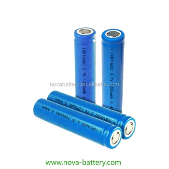 Icr 14650 Battery 3.7v 1200mah 14650 Li-ion Rechargeable Batteries ...