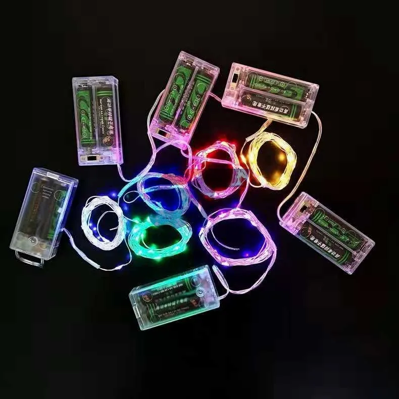 2*aa Battery Powered Led Mini Copper Wire String Lights For Bedroom ...