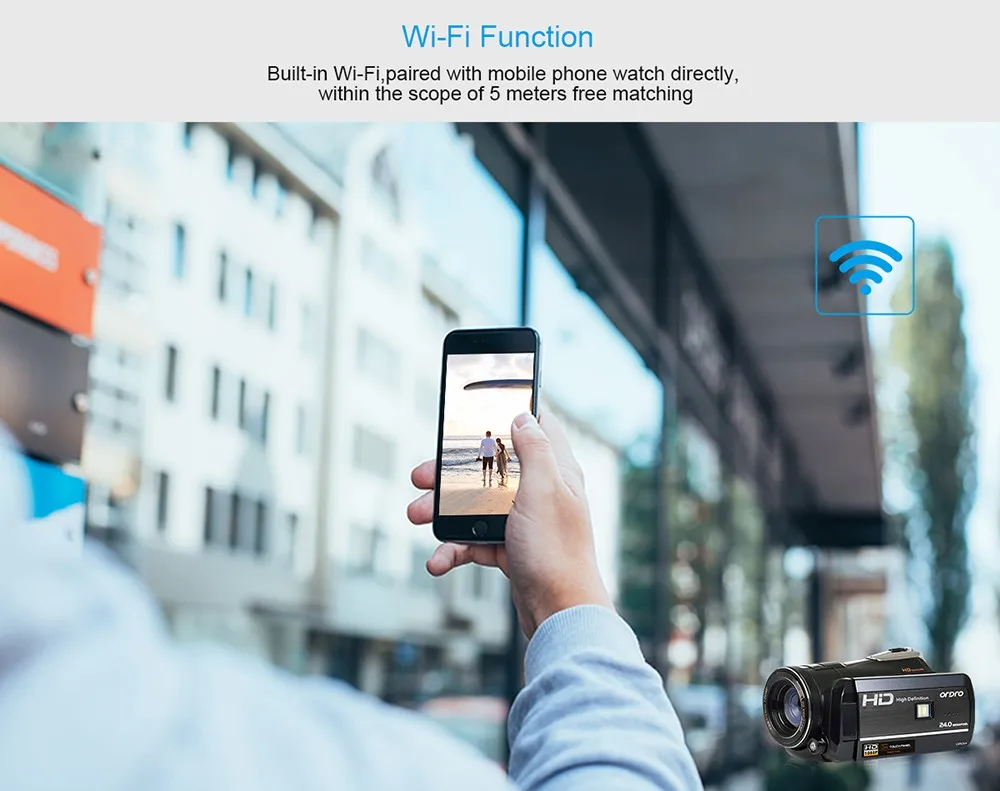 Full HD 1080P 24MP 18X Digital Zoom WIFI Video Camera Infrared Camera ...