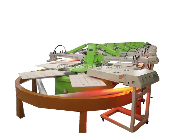 8 Color Automatic Oval Screen Printing Machine - 500pcs/hour