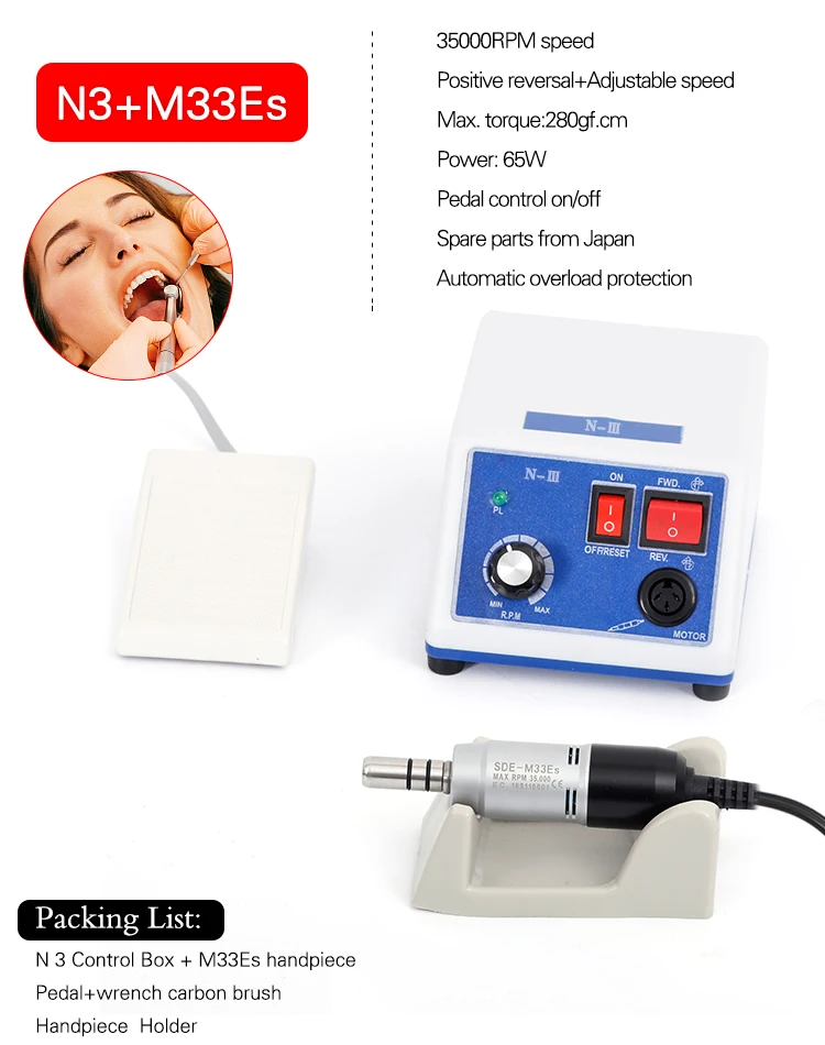 Dental Lab Marathon N3 Micromotor - Versatile & Powerful