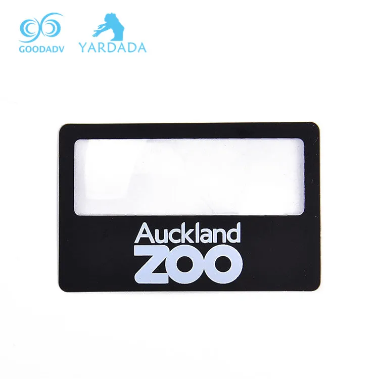 Custom Company Logo Wallet Size Pvc Bookmark Magnifier Name Card ...