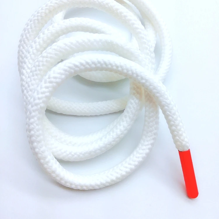 Wholesale White Polyester Drawcord Round String With Engrave Logo Metal ...