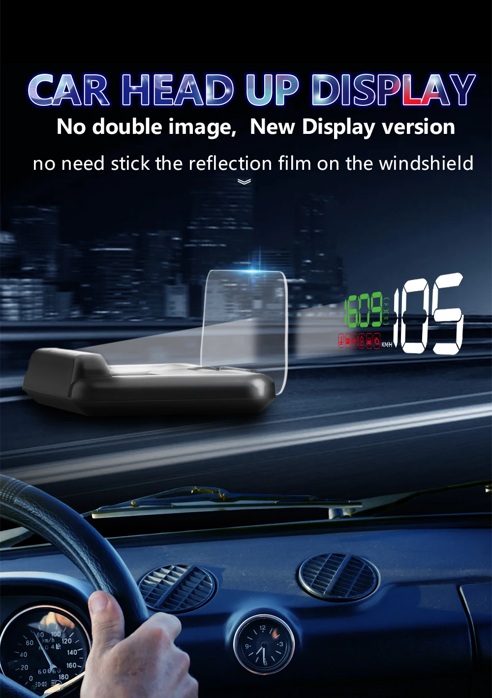 Car HUD Head Up Display with Reflection Board – Fuding Stars ...
