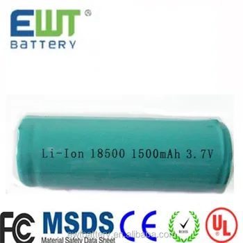 Lithium Ion 18600 3.7v Battery 18500 1500mah - Buy Lithium Ion 18600 3 ...