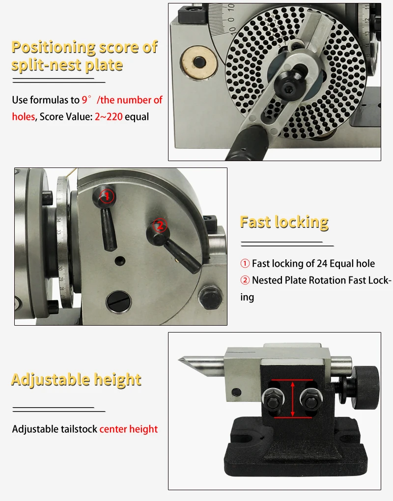 Universal Dividing Head BS-0 4/5 Inch Precision Milling