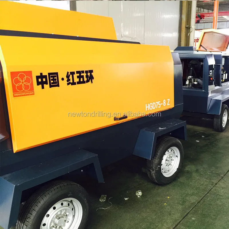 13bar 110kw 150hp Portable Screw Air Compressor Diesel 400 Cfm Hg400m ...