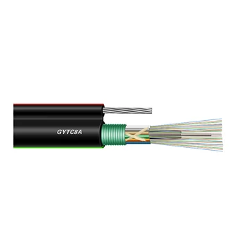 Aerial Fiber Optic Cable,6 Strand,Single Mode,9/125,Outdoor Aerial With ...