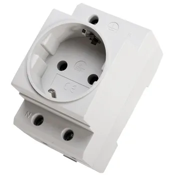 16a 250v Din Rail Mounted Schuko Socket - Buy Schuko Socket,Din Rail Schuko Socket,Din Rail ...