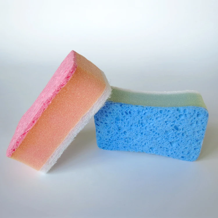 Three Layer Sponge Material Composite Disposable Kitchen Cleaning ...