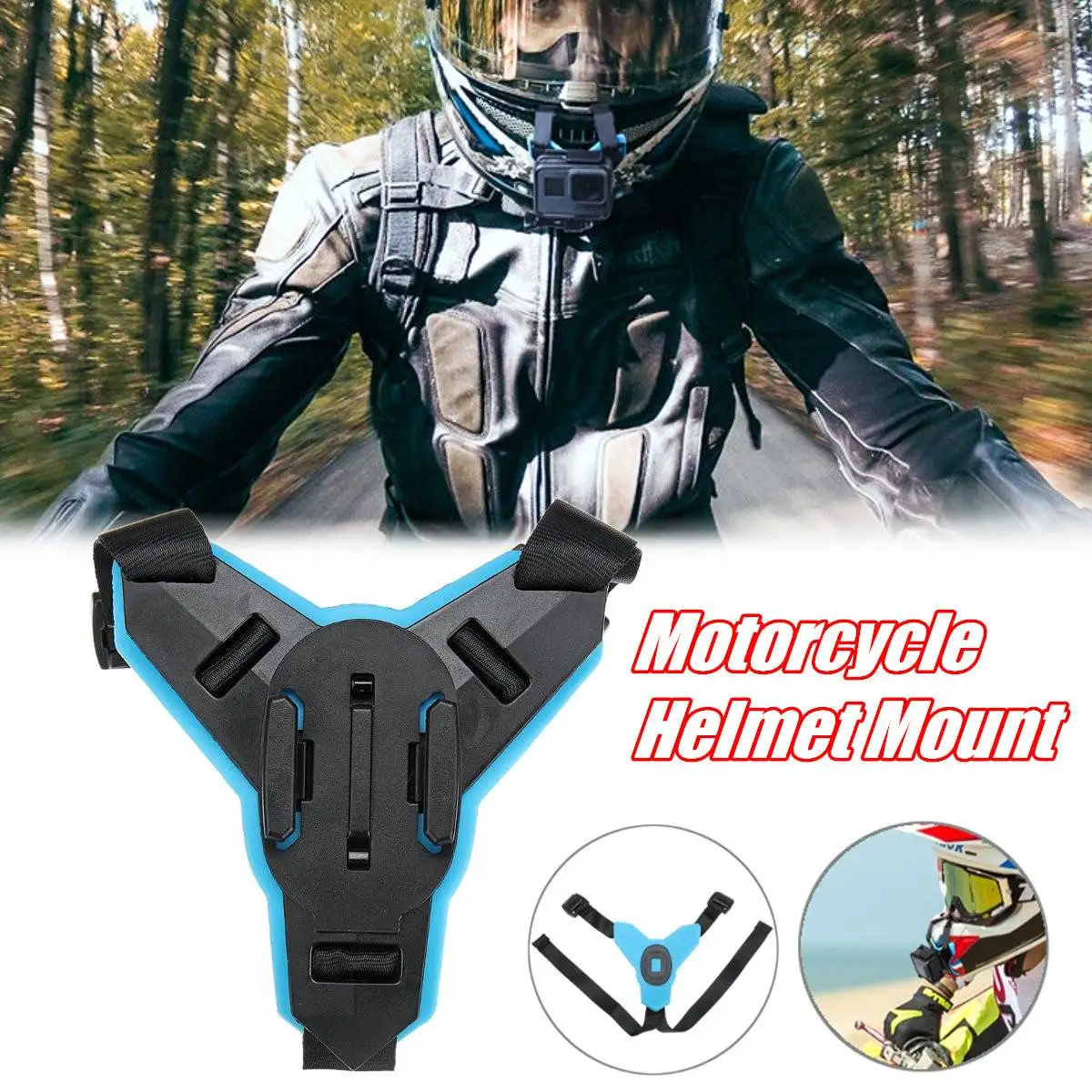 Motorcycle Pov Shots Full Face Helmet Chin Stand Mount Holder For Hero ...