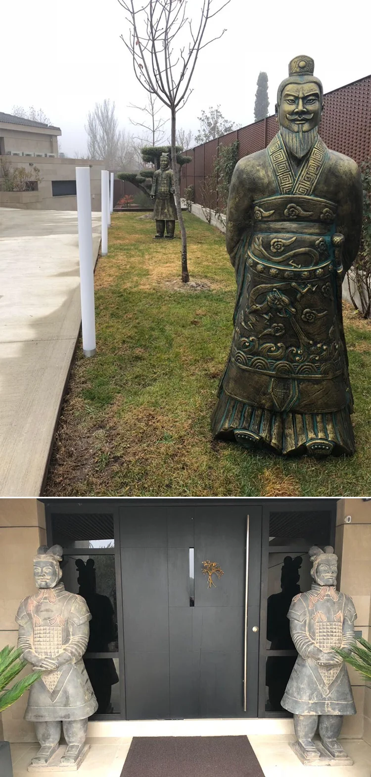 Life-Size Chinese Terracotta Warrior Sculpture - Handmade Clay Art ODM