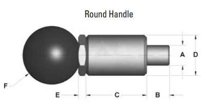 Round Handle Pull Pin Non-locking - Buy Carbon Steel Pull Pin,Cp-k100r ...
