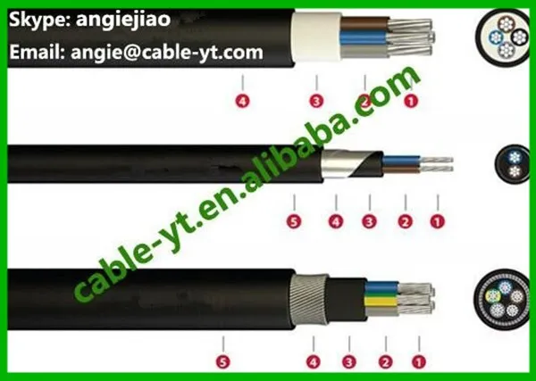 Pvc Jacket And Xlpe Insulation Material Steel Wire Armored Power Cable ...