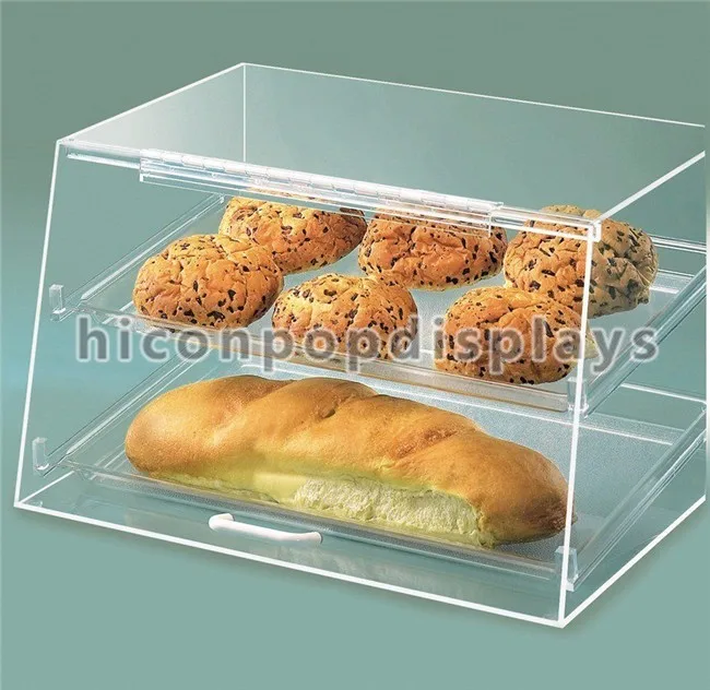 Free Design Food Shop Counter Top Clear Acrylic Bread Display Retail ...