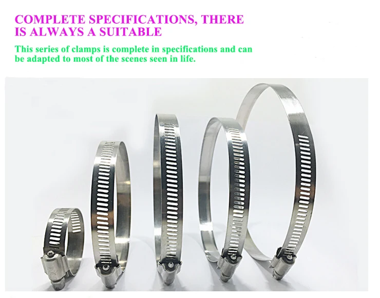 All Kinds Of Sizes Of American Worm Type Clamp Stainless Steel 304 ...