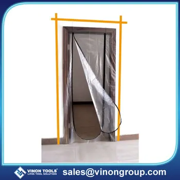 Heavy Duty Self Adhesive Plastic Zipper Door /plastic Door Protector ...