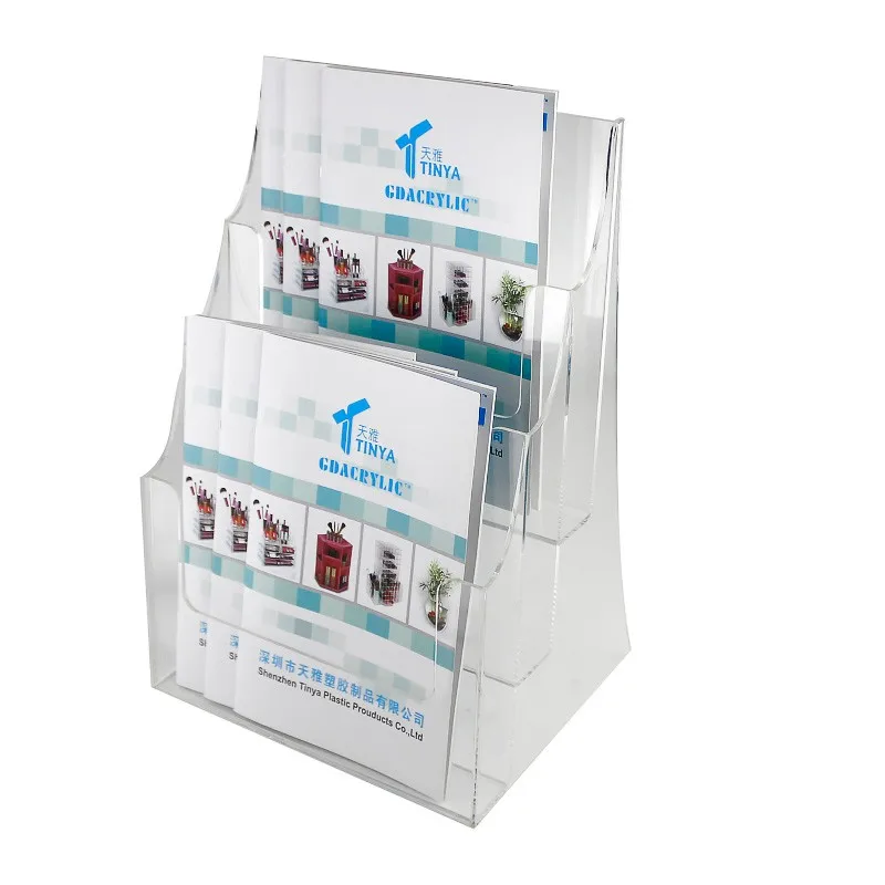 4 Pocket Acrylic Book File/a5 Magazine Organizer,Countertop Or Wall ...