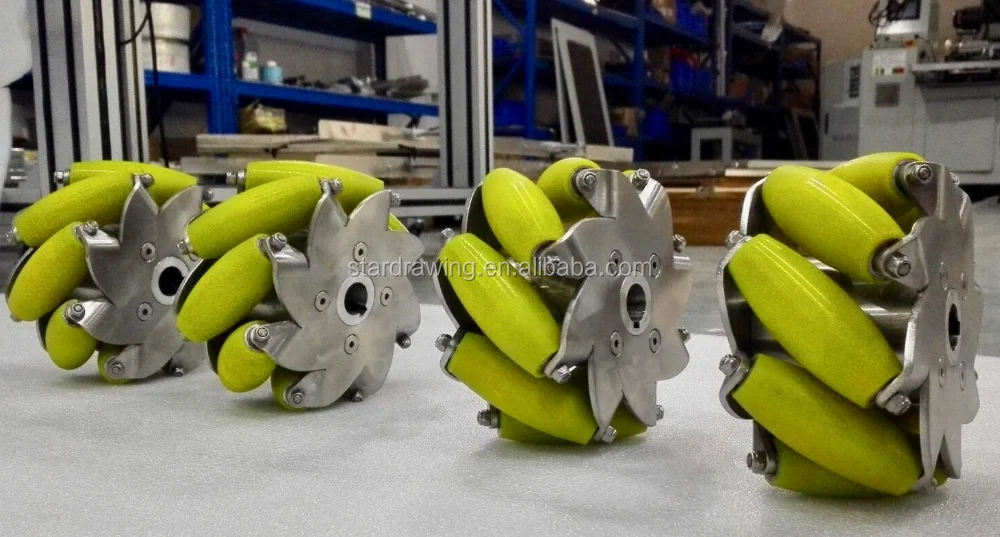 SS Stainless Steel Mecanum Roller Robot Mecanum Wheel 5 Inch 127mm ...