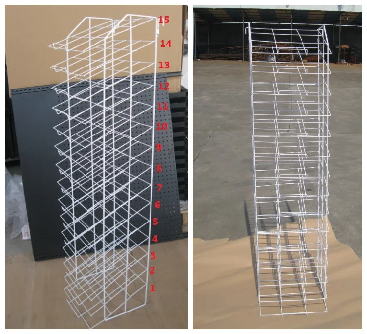 15 Slot Scrapbook Paper Light Duty Wire Holder Display Stand