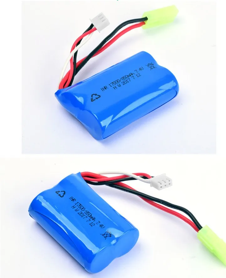 Rechargeable 17500 850mah Lithium Ion 7.4 V Battery Pack With High ...