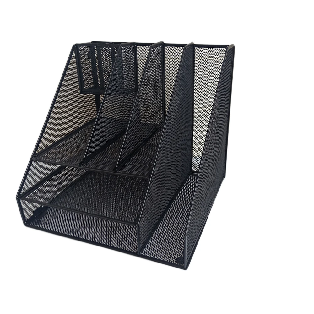 Office Stationery Mesh Collection 7 Compartment Wire Mesh Desk ...