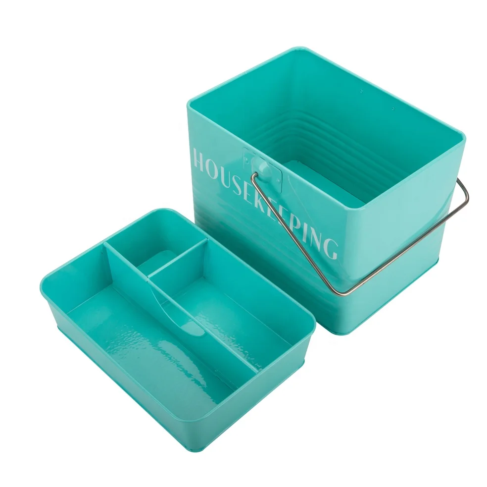 Home Storing Transporting Housekeeper Galvanized Steel Metal Cleaning ...