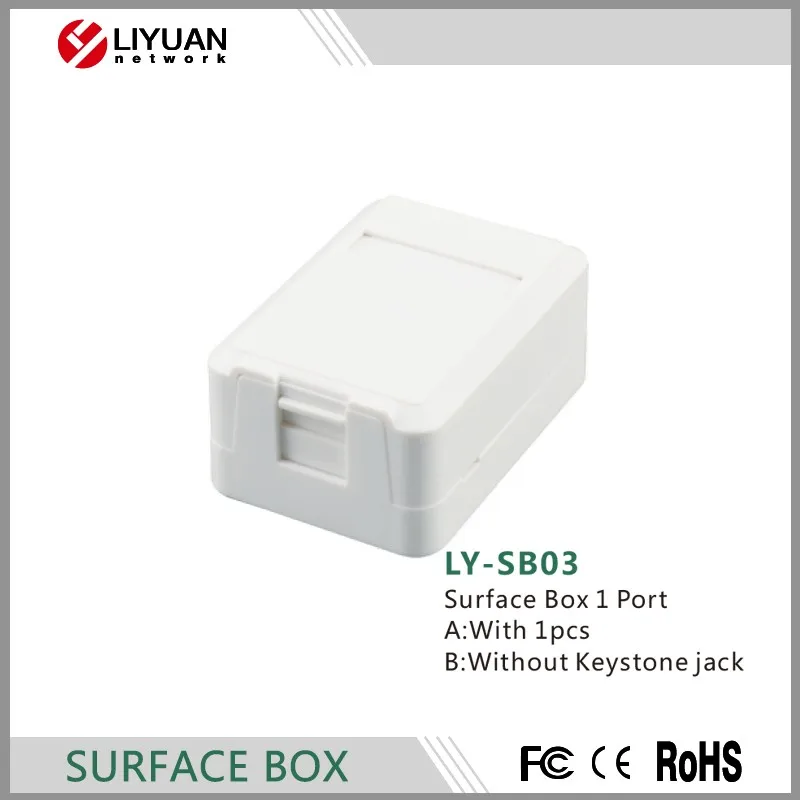 Single Port Surface Mount Box for RJ45 Keystone Jack