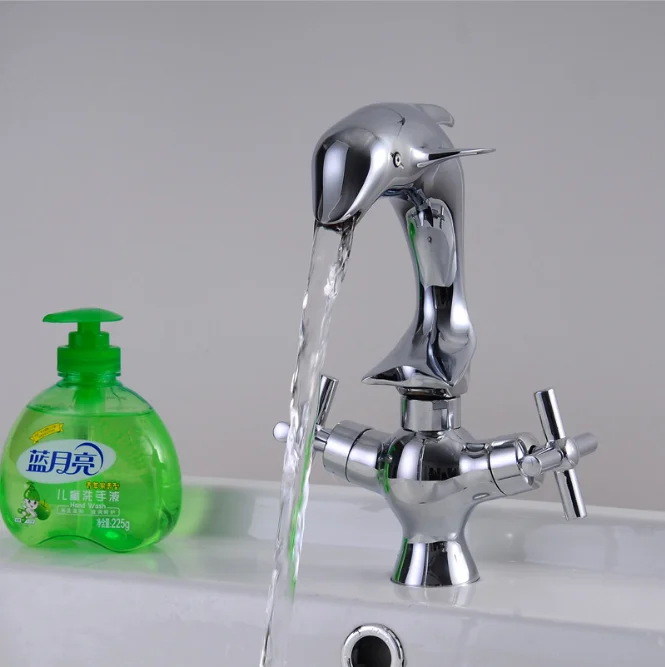 Animal Shape Dual Handles Bathroom Basin Faucet - 3 Year Warranty