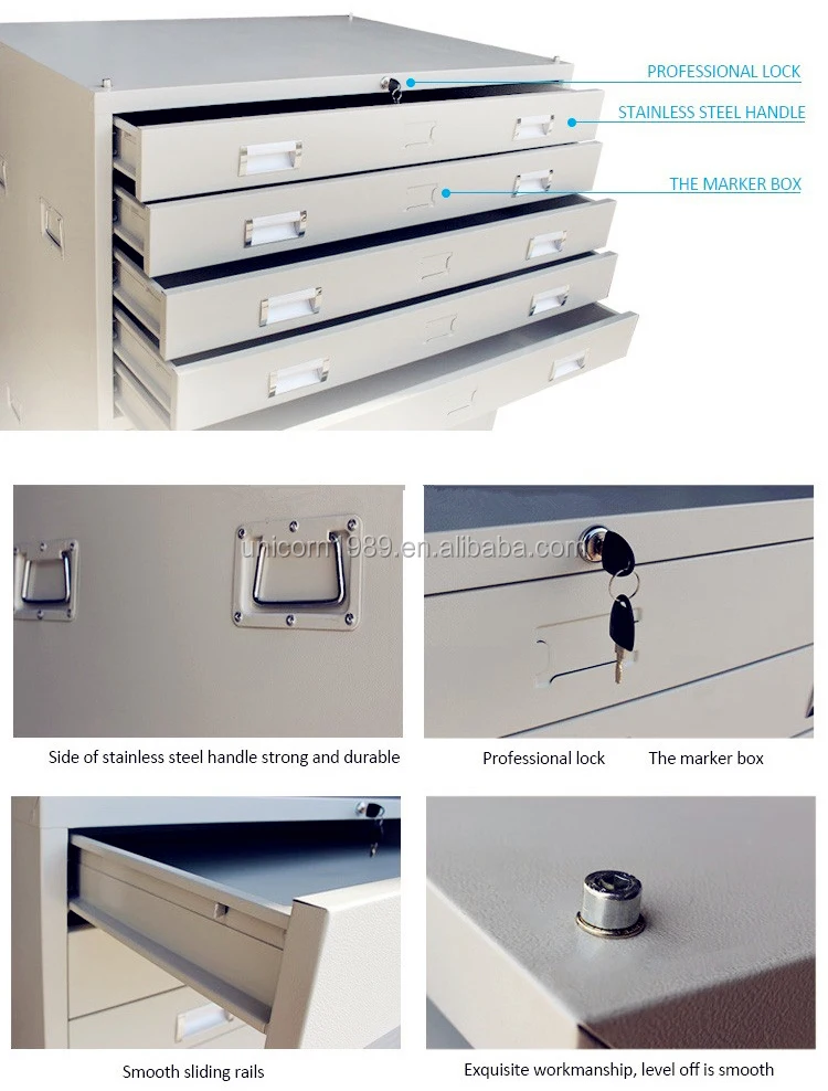 Large Vertical Plan Map Drawer Flat File Cabinet - Eco-friendly