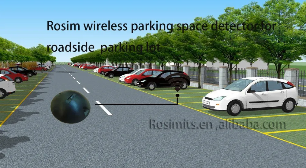 Wireless Electromagnetic Parking Space Sensor Used With Automatic ...