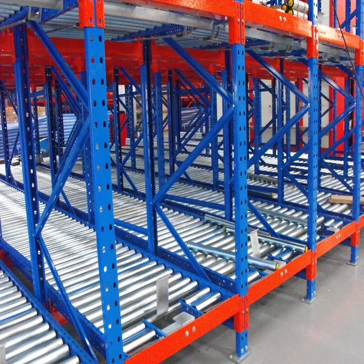 Steel Warehouse Gravity Carton Flow Sliding Racks - 700kg/pallet